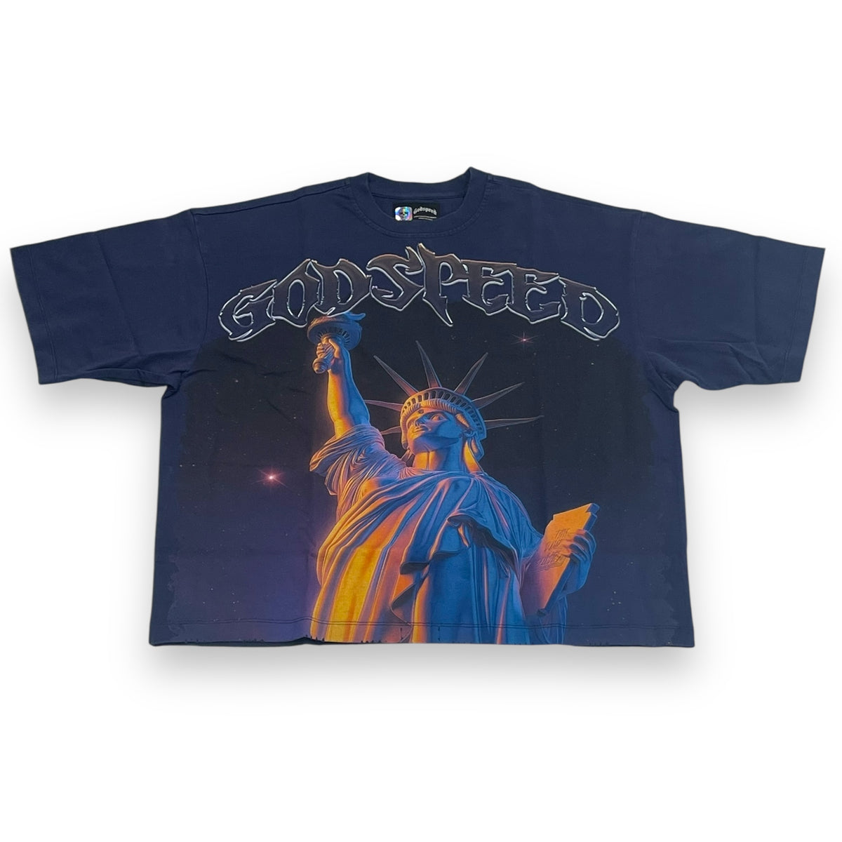 GODSPEED PURPLE CITY "LIBERTY" (NAVY) TEE – 4ucaps.com