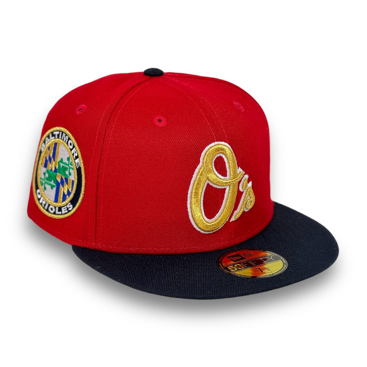 BALTIMORE ORIOLES CREST (RED) NEW ERA 59FIFTY EXCLUSIVE FITTED (PO ...