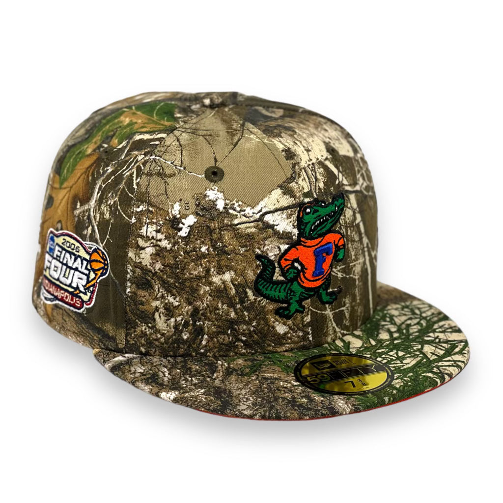 FLORIDA GATORS (REAL TREE) "2006 FINAL FOUR" NEW ERA 59FIFTY (ORANGE U ...