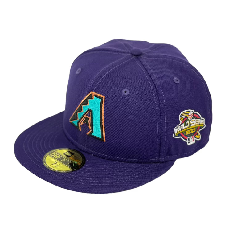 ARIZONA DIAMONDBACKS PURPLE 2001 WORLD SERIES NEW ERA 59FIFTY FITTED ...