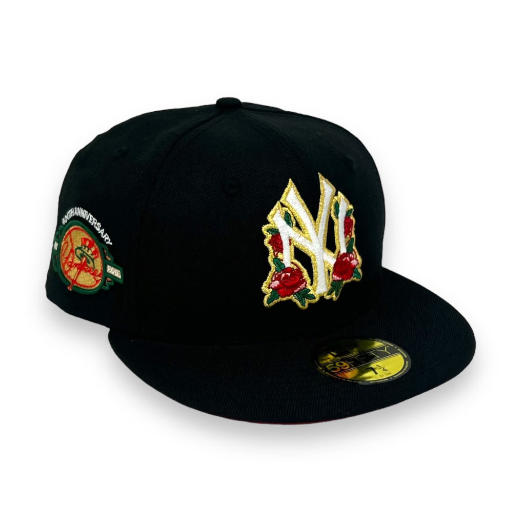 NEW YORK YANKEES (BLACK ROSES) (100TH ANN) NEW ERA 59FIFTY FITTED (RED ...